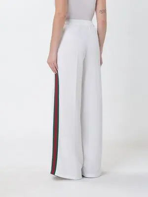 Gucci High-waisted Wide-leg Cotton Jersey Jogging Trousers - White