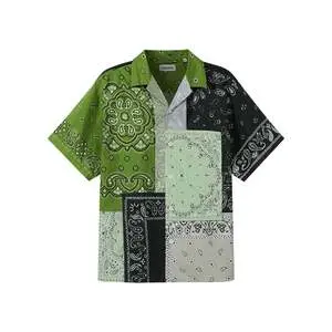 Kenzo Patchwork Cotton Shirt - Green