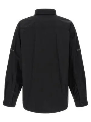 Balenciaga Logo Patch Shirt - Black