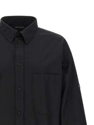 Balenciaga Logo Patch Shirt - Black