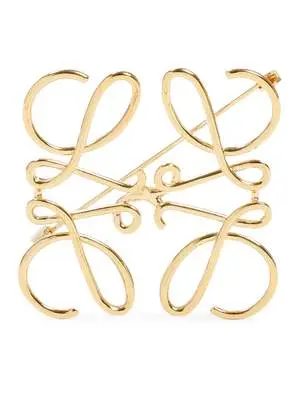 Loewe Anagram Brooch - Gold