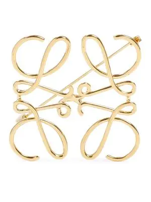 Loewe Anagram Brooch - Gold