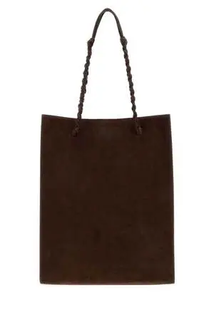 JIL SANDER Chocolate Suede Tangle Shopping Bag - Brown