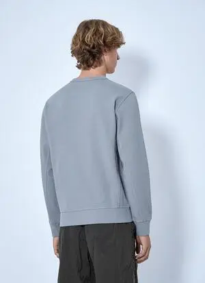 Stone Island Crewneck Sweatshirt With Sleeve Logo Patch - Gray