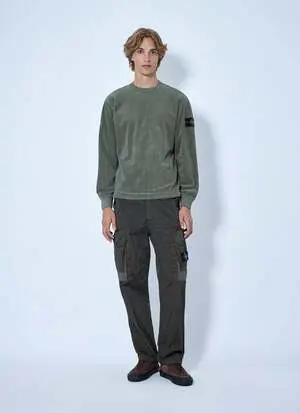 Stone Island Corduroy Logo Patch Sweatshirt