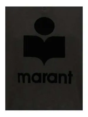 Isabel Marant Étoile Black High Neck Sweatshirt With Maxi Logo On The Front In Cotton Blend For - Multicolor