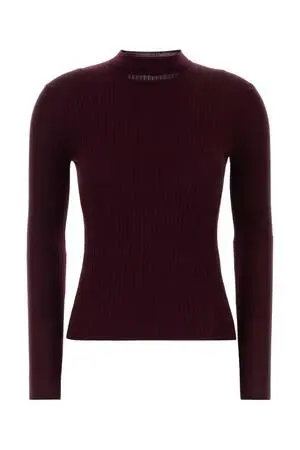 JIL SANDER Jil Sander Women Burgundy Wool Blend Sweater