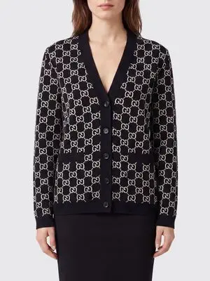 Gucci V-neck Wool Cardigan With Gg Monogram - White