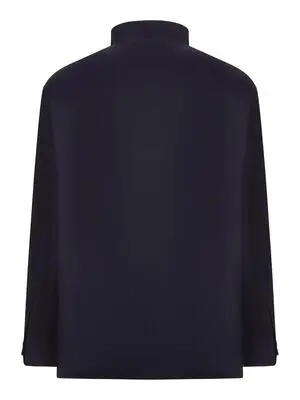 Tagliatore Wool Blouson With Mandarin Collar