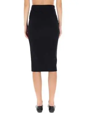 Off-White Midi Skirt With Logo