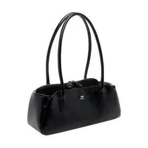 COURREGES Strip Naplack Shoulder Bag
