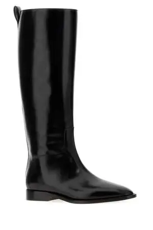 JIL SANDER Leather Knee High Boots