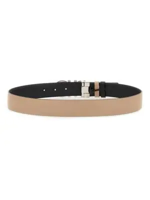 FERRAGAMO Gancini Reversible Belt - Cream