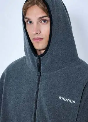 Miu Miu Hooded Zip Sweatshirt