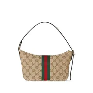 Gucci Shoulder Bag With Web Detail - Cream