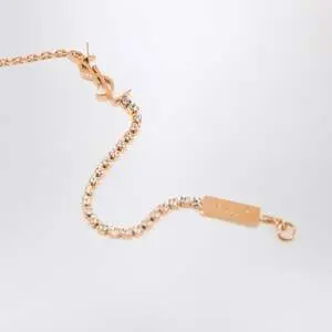 Saint Laurent Cassandre Charm Bracelet In Gold-tone Metal - Silver