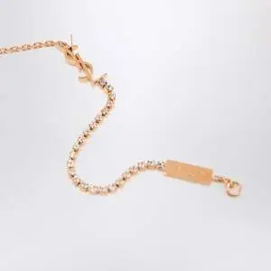 Saint Laurent Cassandre Charm Bracelet In Gold-tone Metal - Silver