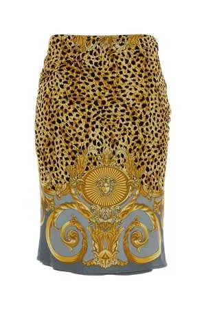 Versace Printed Jersey Skirt