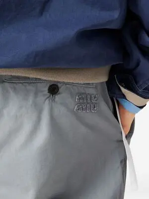 Miu Miu Cotton Trousers - Multicolor