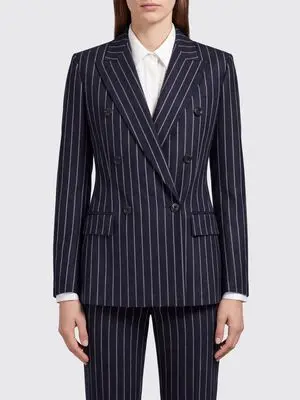 Max Mara Pinstripe Double-breasted Blazer - Blue