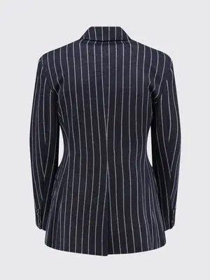 Max Mara Pinstripe Double-breasted Blazer - Blue