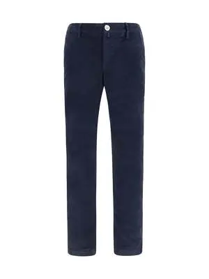 Jacob Cohen Bobby Slim Chino Pants In Stretch Cotton Gabardine - Blue