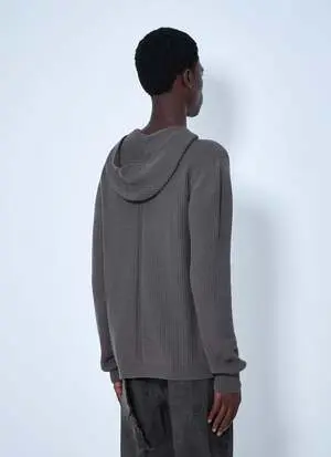 Rick Owens Wool Zipped Hoodie