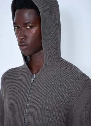 Rick Owens Wool Zipped Hoodie