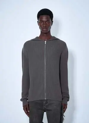 Rick Owens Wool Zipped Hoodie - Gray