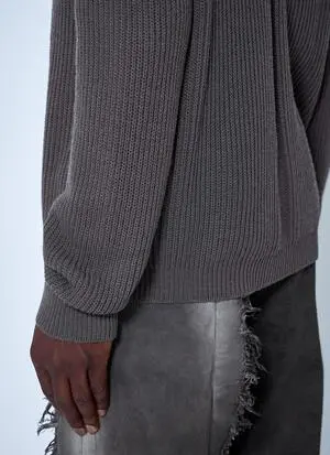 Rick Owens Wool Zipped Hoodie - Gray