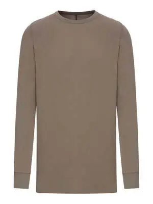 Rick Owens Long-sleeved Cotton Jersey T-shirt - Gray