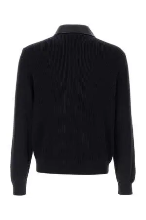 Brunello Cucinelli Leather And Knit Jacket