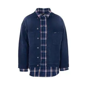 Balenciaga Patched Shirt Jacket - Blue