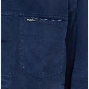 Balenciaga Patched Shirt Jacket - Blue