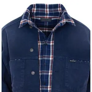 Balenciaga Patched Shirt Jacket - Blue
