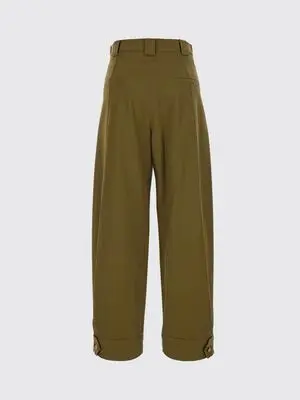 Max Mara Adorni High-waisted Wide-leg Cotton Trousers - Brown