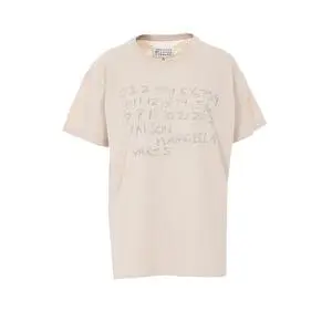 MAISON MARGIELA Numerical Logo T-shirt - Cream