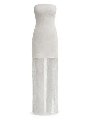 ROTATE BY BIRGER CHRISTENSEN Long Lace Dress - Multicolor
