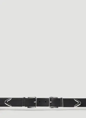 Dolce & Gabbana Double Buckle Leather Belt - Black
