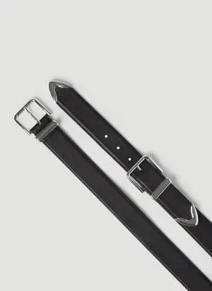 Dolce & Gabbana Double Buckle Leather Belt