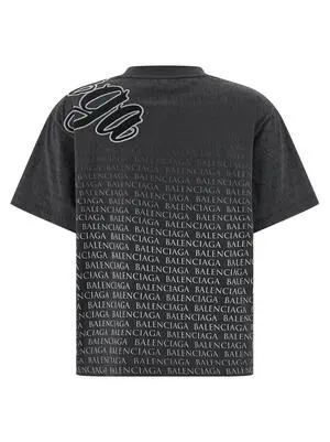 Balenciaga Cursive' T-shirt - Black