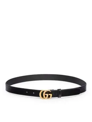 Gucci Gg Marmont Thin Cut Belt - Black