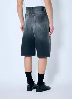 Acne Studios Distressed Denim Shorts - Black