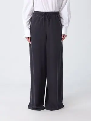 Max Mara Silk Wide-leg Trousers With Drawstring - Multicolor