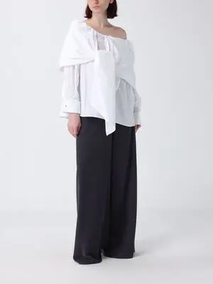 Max Mara Silk Wide-leg Trousers With Drawstring - Multicolor
