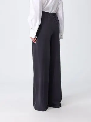 Max Mara Silk Wide-leg Trousers With Drawstring - Multicolor