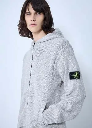 Stone Island Zip-up Knit Hoodie
