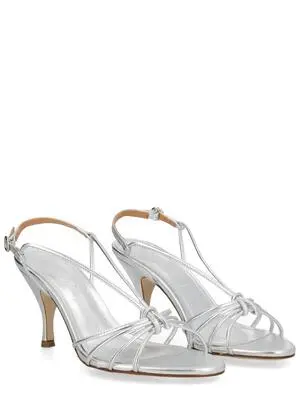 AeydĒ Solange Heeled Sandals - Silver