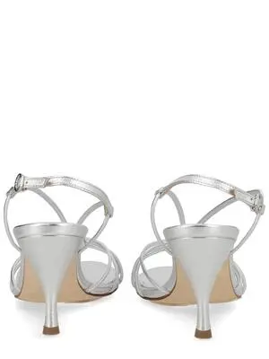 AeydĒ Solange Heeled Sandals - Silver