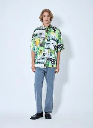Martine Rose Boxy Wrap Shirt - Green